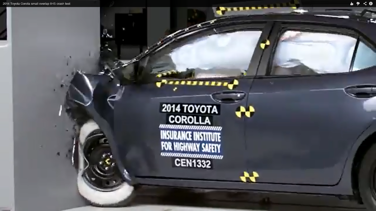 2014 Toyota Corolla Recieves only "Marginal" Rating in IIHS Test