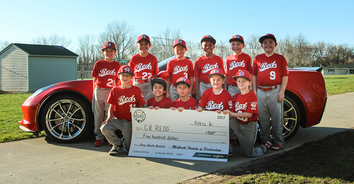 Pat McGrath Chevyland Supports local Cedar Rapids Reds 8U Baseball Team ...