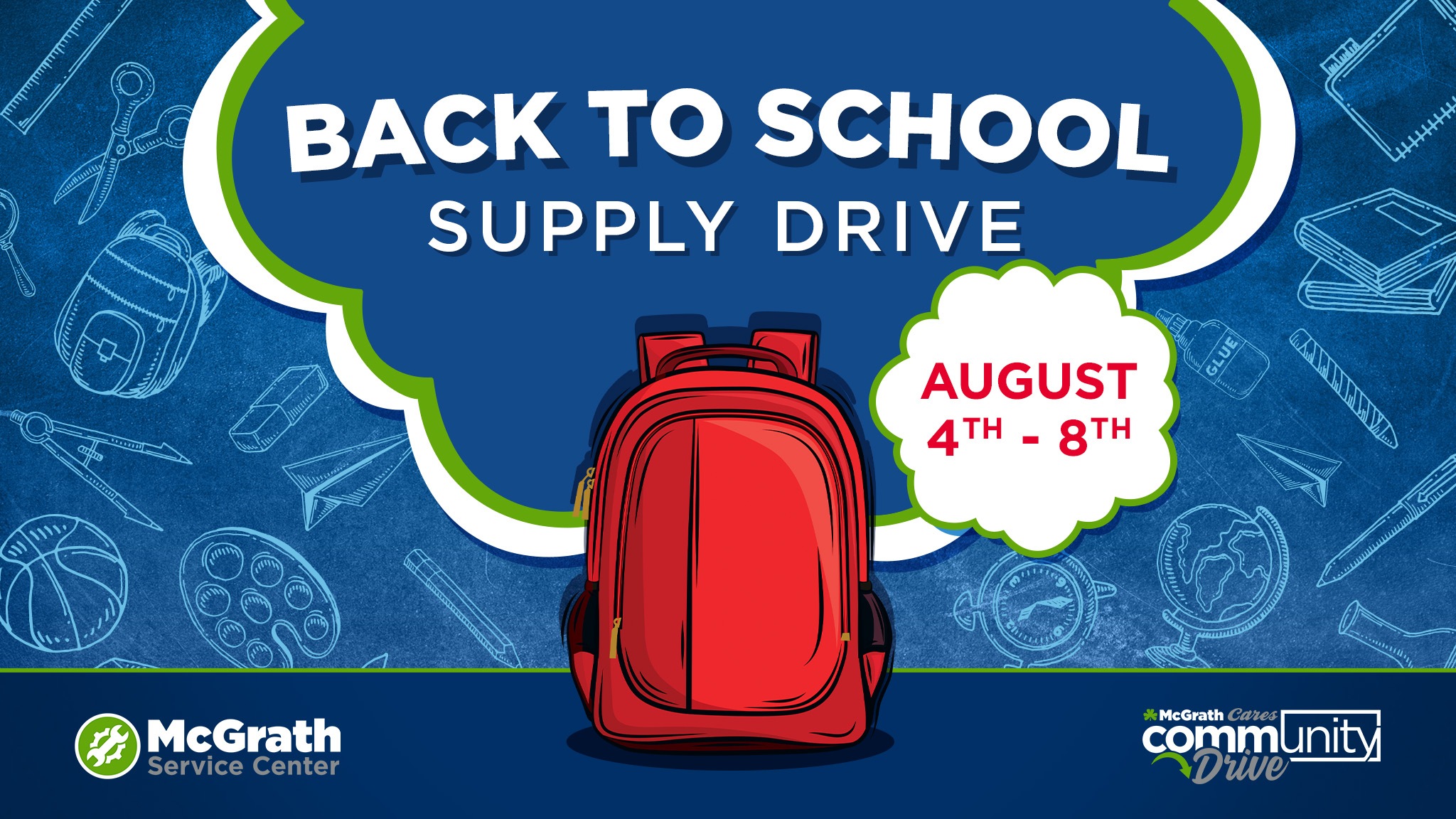 McGrath Cares: School Supply Drive – August 4th–8th - McGrath Auto Blog